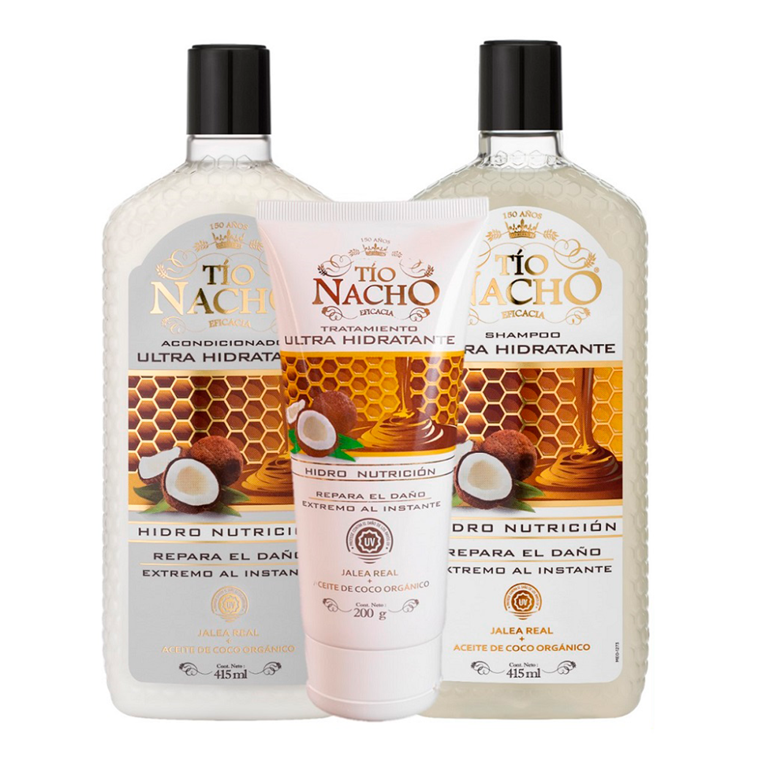 Pack Shampoo Tío Nacho Ultra Hidratante + Acondic+ Tratamiento | Perfumeria Milagros