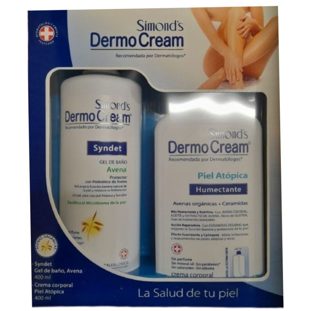 Pack Simonds Dermocream Gel Baño + Crema Piel Atopica 400ml ...