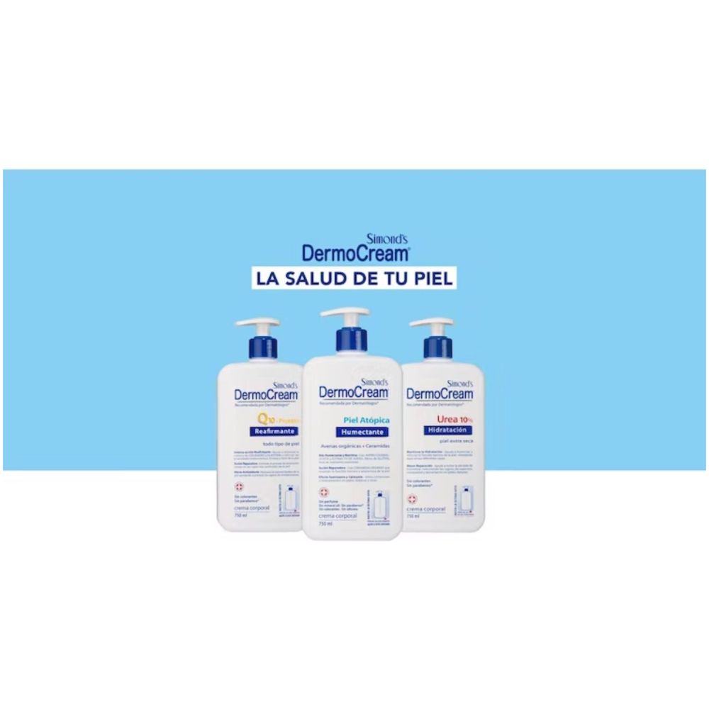 Simonds Crema Corporal Dermocream Reafirmante Q10 750 Ml | Perfumeria ...