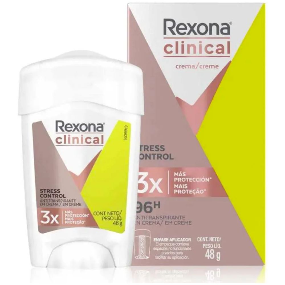 Rexona Clinical Antitranspirante Crema Stress Control 48g | Perfumeria ...