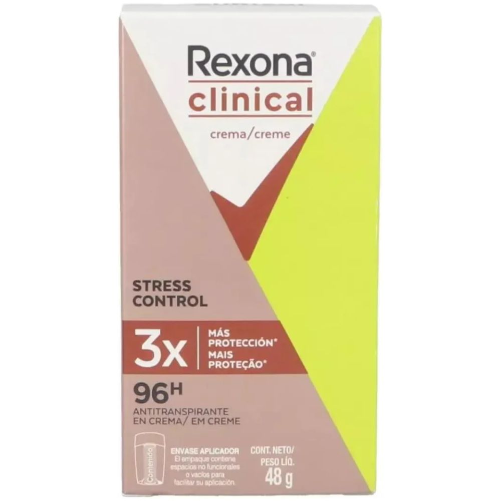 Rexona Clinical Antitranspirante Crema Stress Control 48g | Perfumeria ...