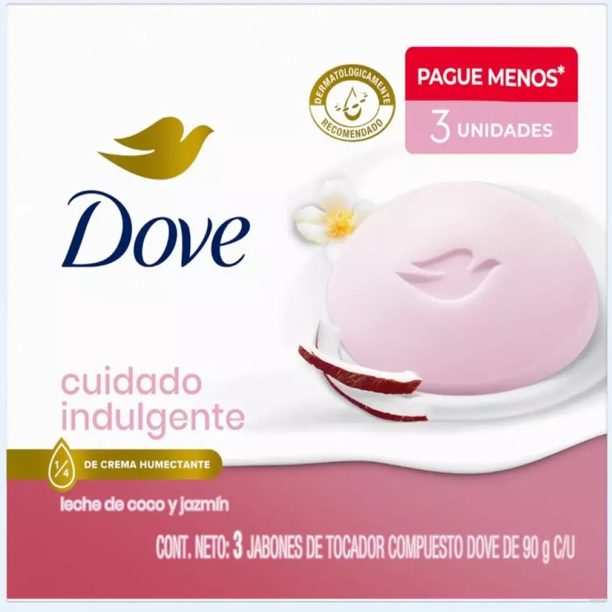 Dove Jabon En Barra Cuidado Indulgente 3 U 90 G Cu | Perfumeria Milagros